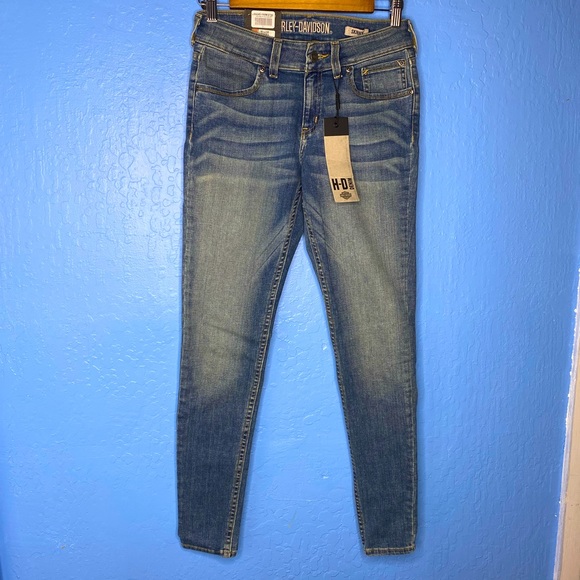 Harley-Davidson | Jeans | Nwt Harleydavidson Womens Skinny Jeans ...